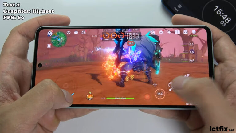 Samsung Galaxy M55 Genshin Impact Gaming test | Snapdragon 7 Gen 1 ...