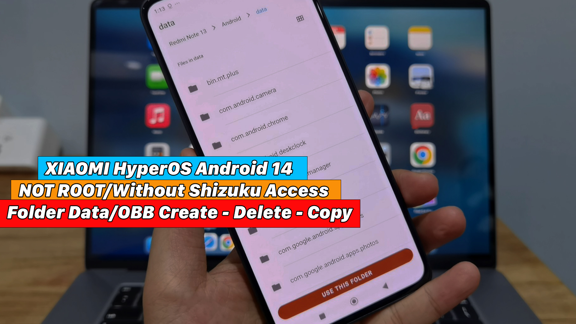 Xiaomi Hyperos Android 14 Not Root Without Shizuku Access Folder Data