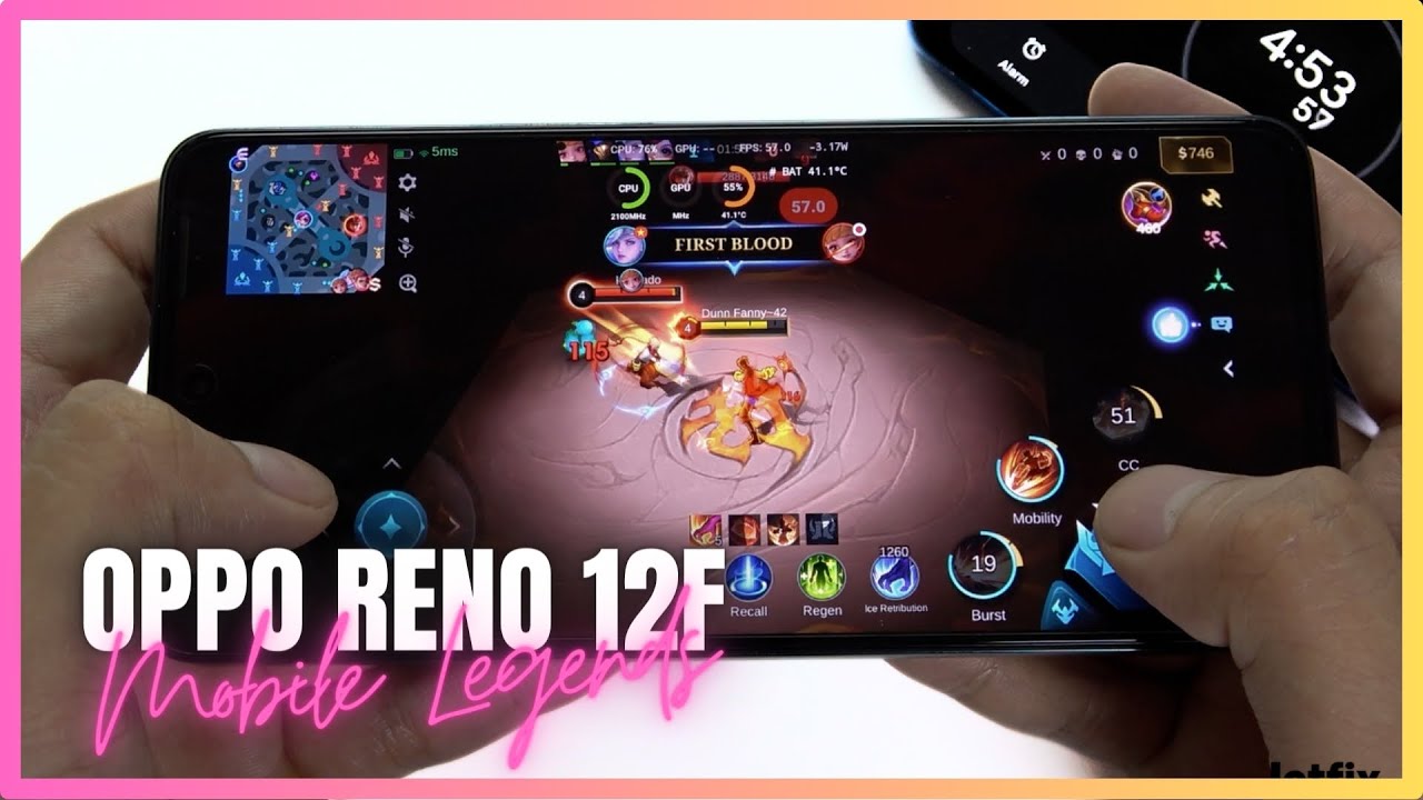 Oppo Reno 12F Mobile Legends Gaming test MLBB | Dimensity 6300, 120Hz ...