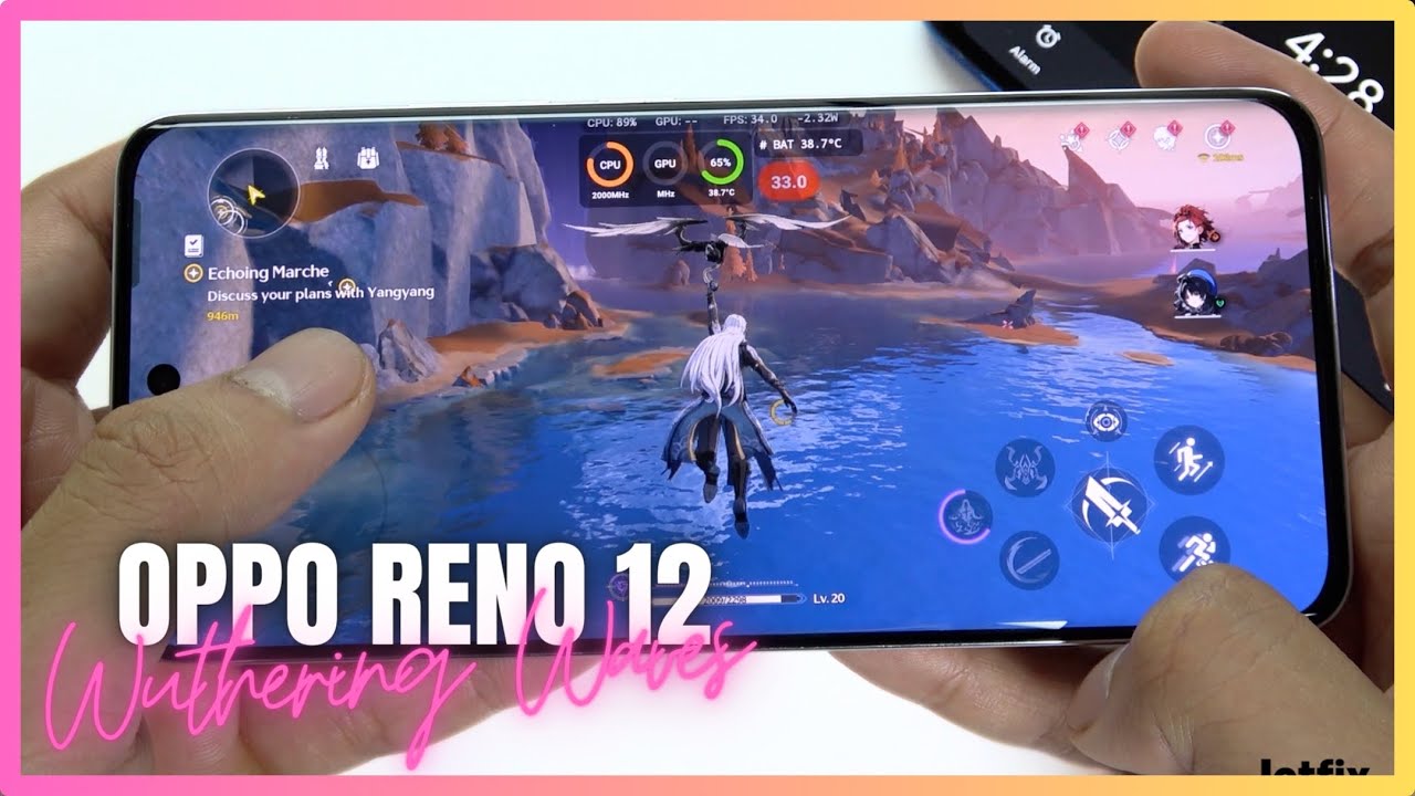 Oppo Reno 12 Wuthering Waves Gaming test | Dimensity 7300 Energy, 120Hz ...