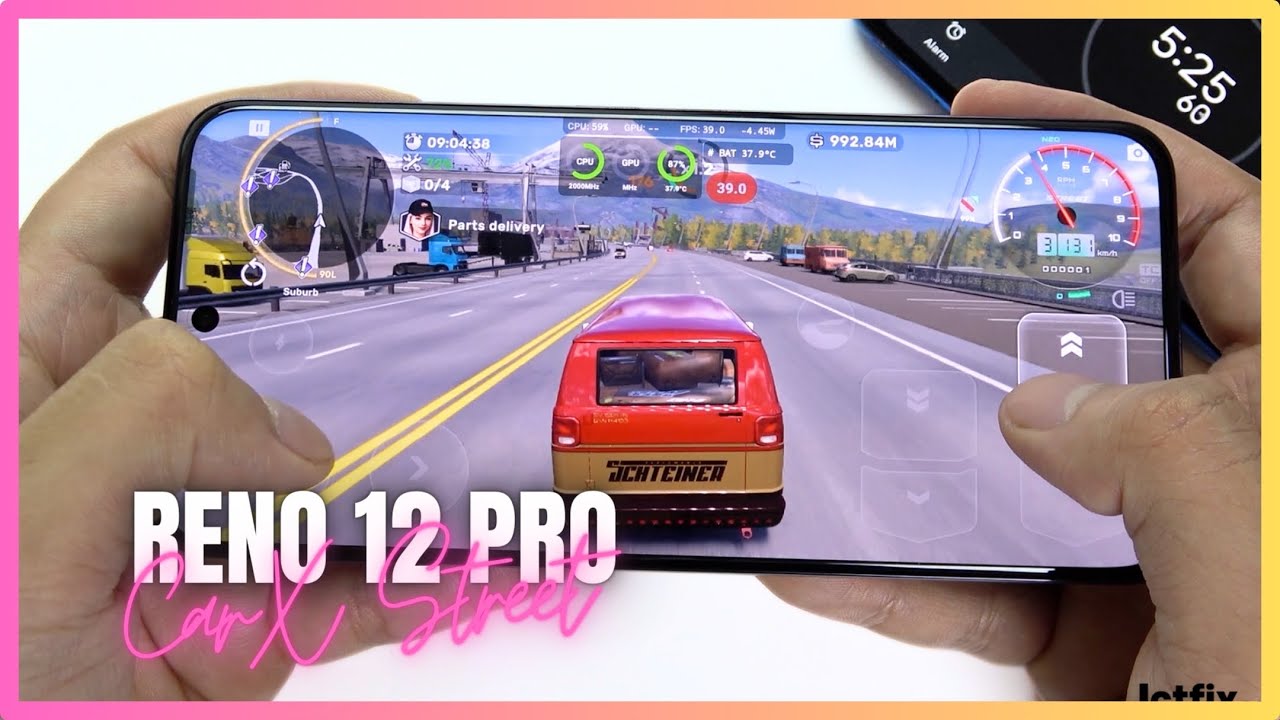 Oppo Reno 12 Pro CarX Street Mobile Gaming test | Dimensity 7300 Energy ...