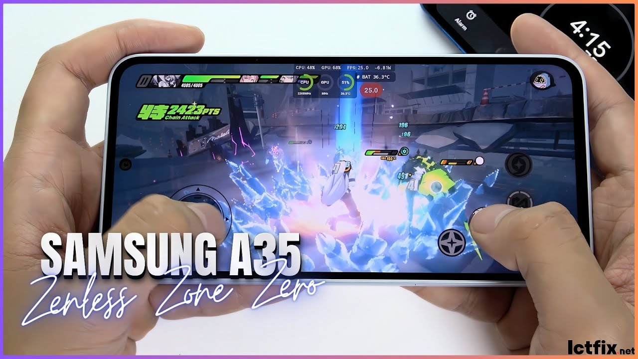 Samsung Galaxy A35 Zenless Zone Zero Gaming test | Exynos 1380, 120Hz ...
