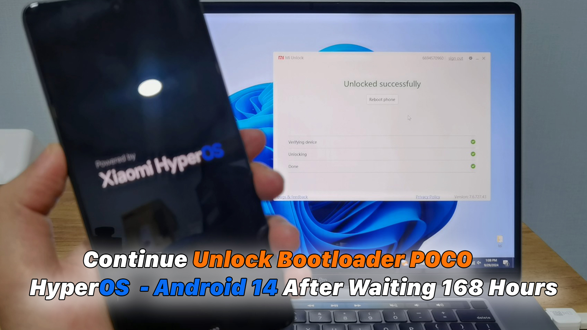 Continue Unlock Bootloader POCO HyperOS - Android 14 After Waiting 168 Hours - ICTfix