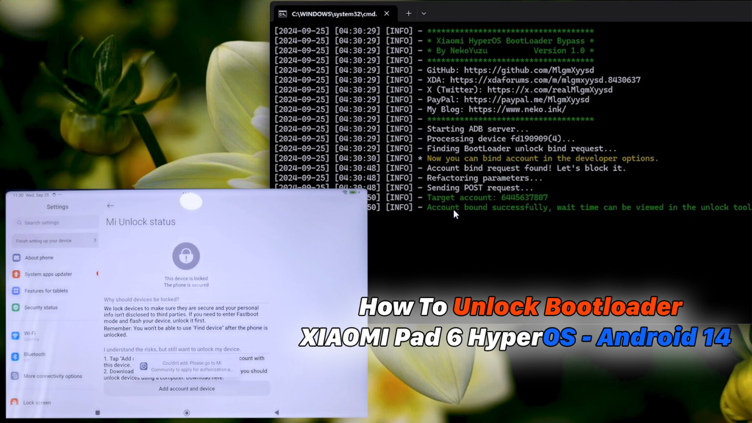 How To Unlock Bootloader XIAOMI Pad 6 HyperOS - Android 14 - ICTfix