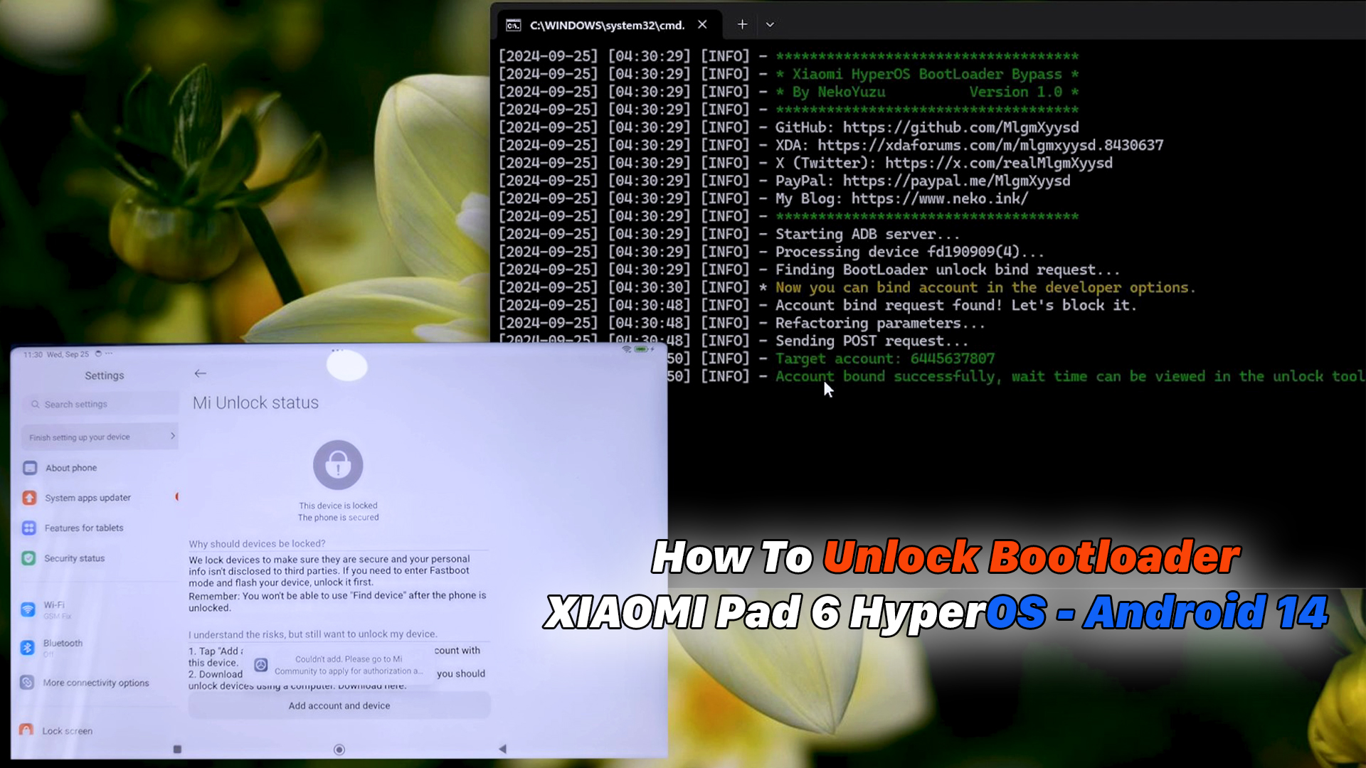 How To Unlock Bootloader XIAOMI Pad 6 HyperOS - Android 14 - ICTfix