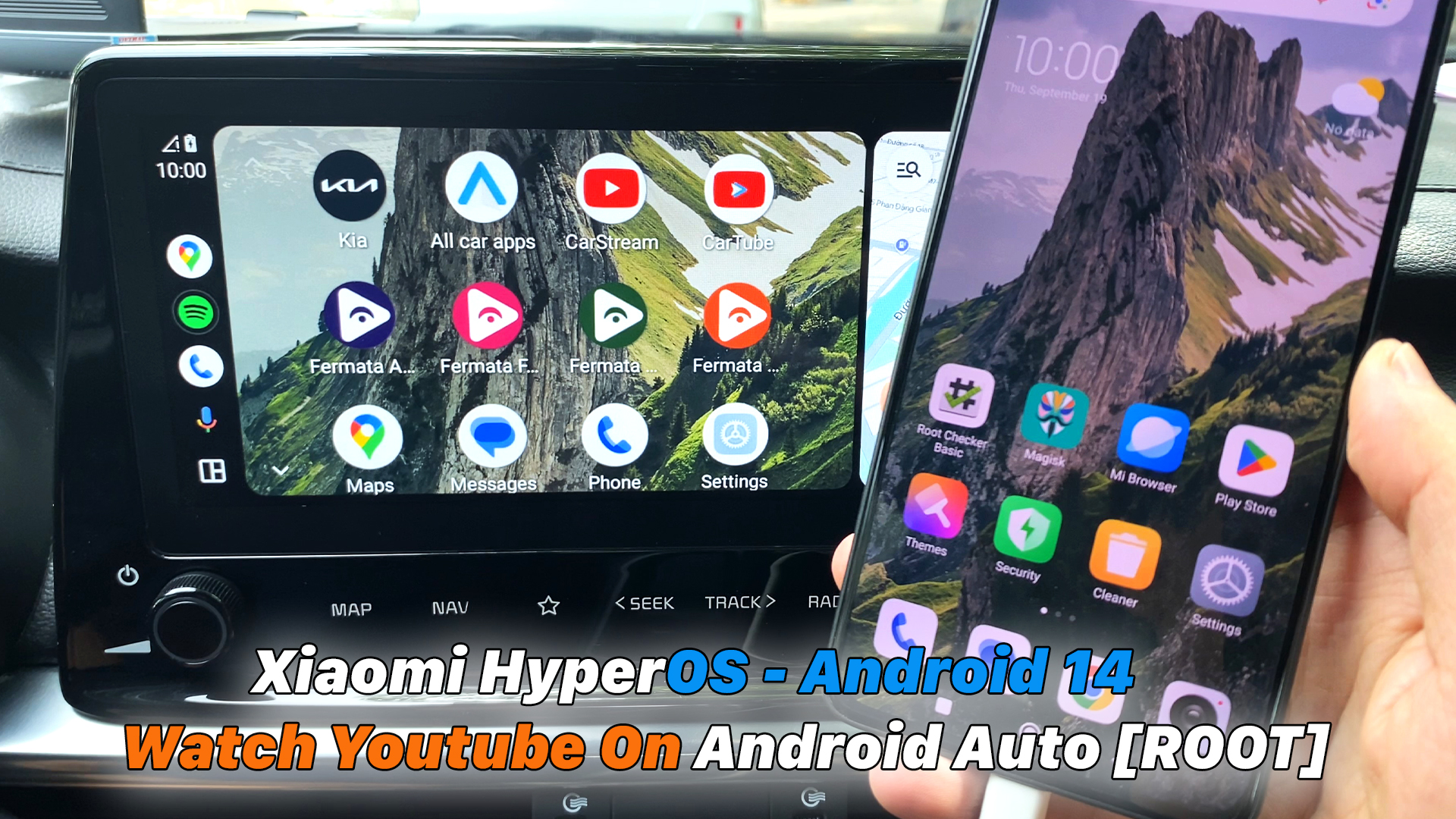 ROOT | Xiaomi HyperOS - Android 14 Watch Youtube On Android Auto - ICTfix
