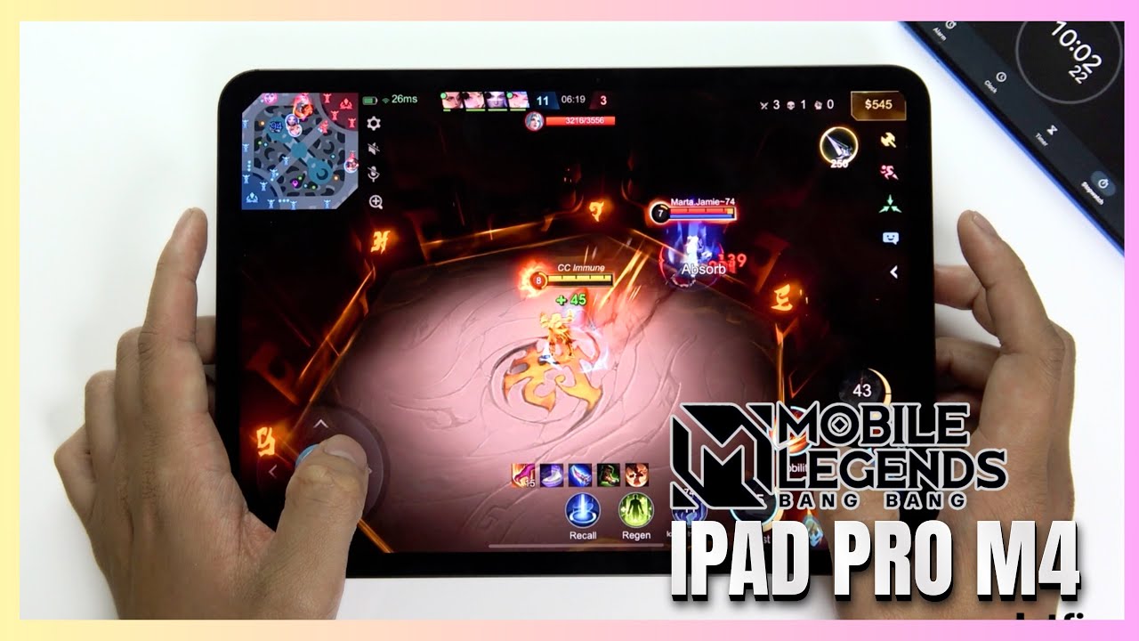 iPad Pro M4 Mobile Legends Gaming test MLBB | Apple M4, 120Hz Display ...