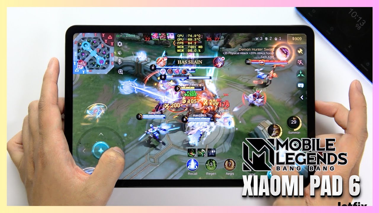 Xiaomi Pad 6 Mobile Legends Gaming test MLBB Update | Snapdragon 870 ...