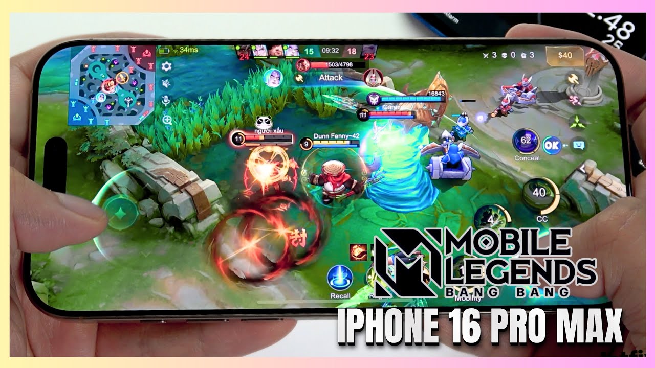 iPhone 16 Pro Max Mobile Legends Gaming test MLBB | Apple A18 Pro ...