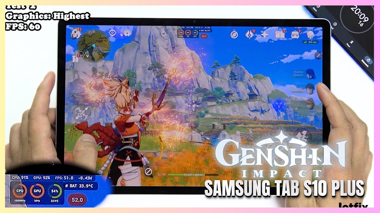 Samsung Tab S10 Plus Genshin Impact Gaming test | Dimensity 9300 ...