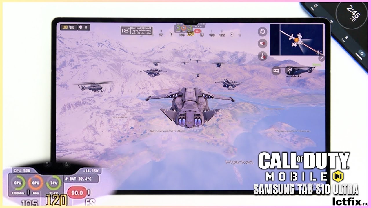 Samsung Tab S10 Ultra Call of Duty Mobile Gaming test CODM | Dimensity ...