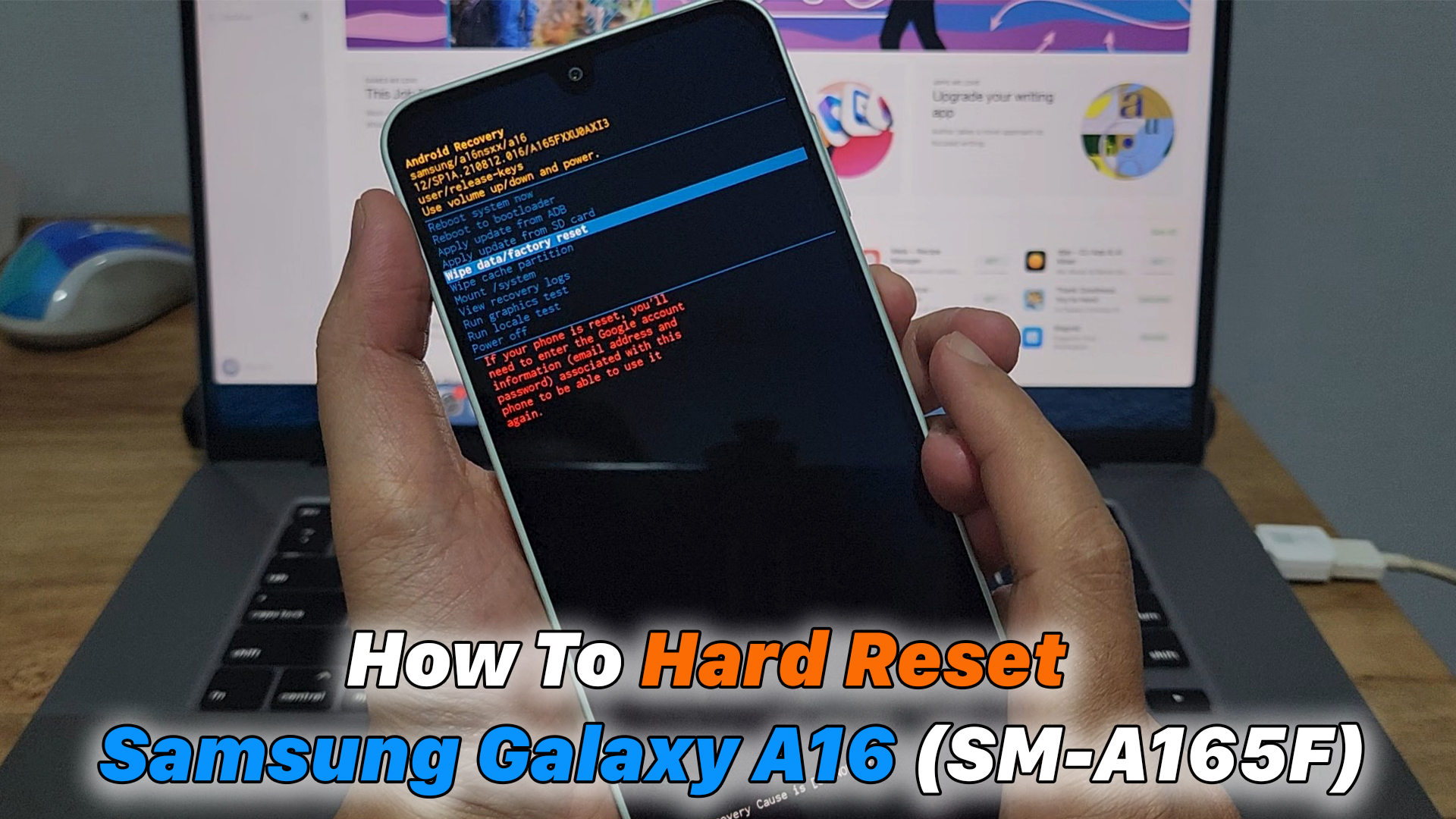 Samsung Galaxy A16 (SM-A165F) How To Hard Reset - ICTfix