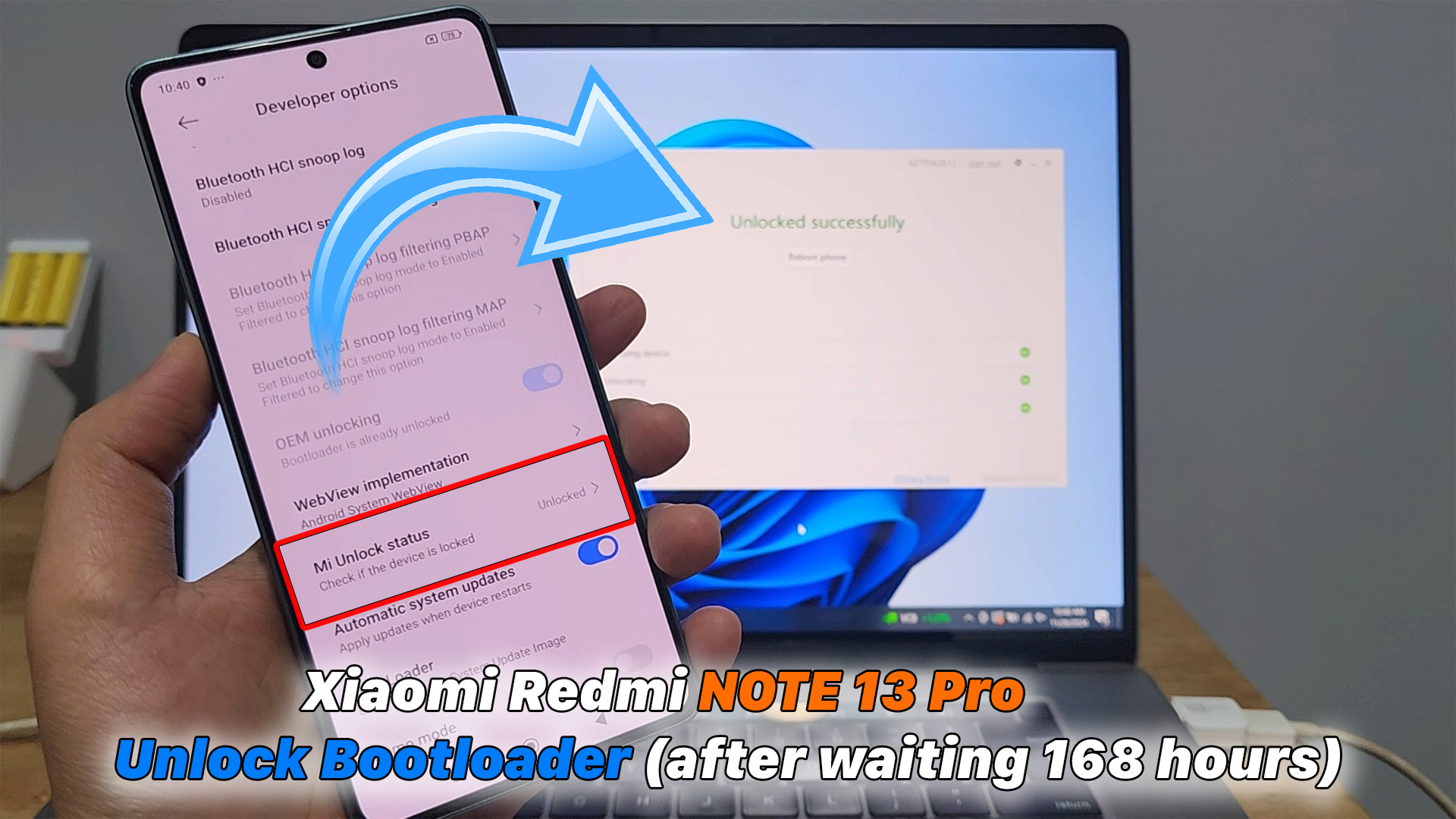 Xiaomi Redmi NOTE 13 Pro - Unlock Bootloader (after waiting 168 hours) - ICTfix