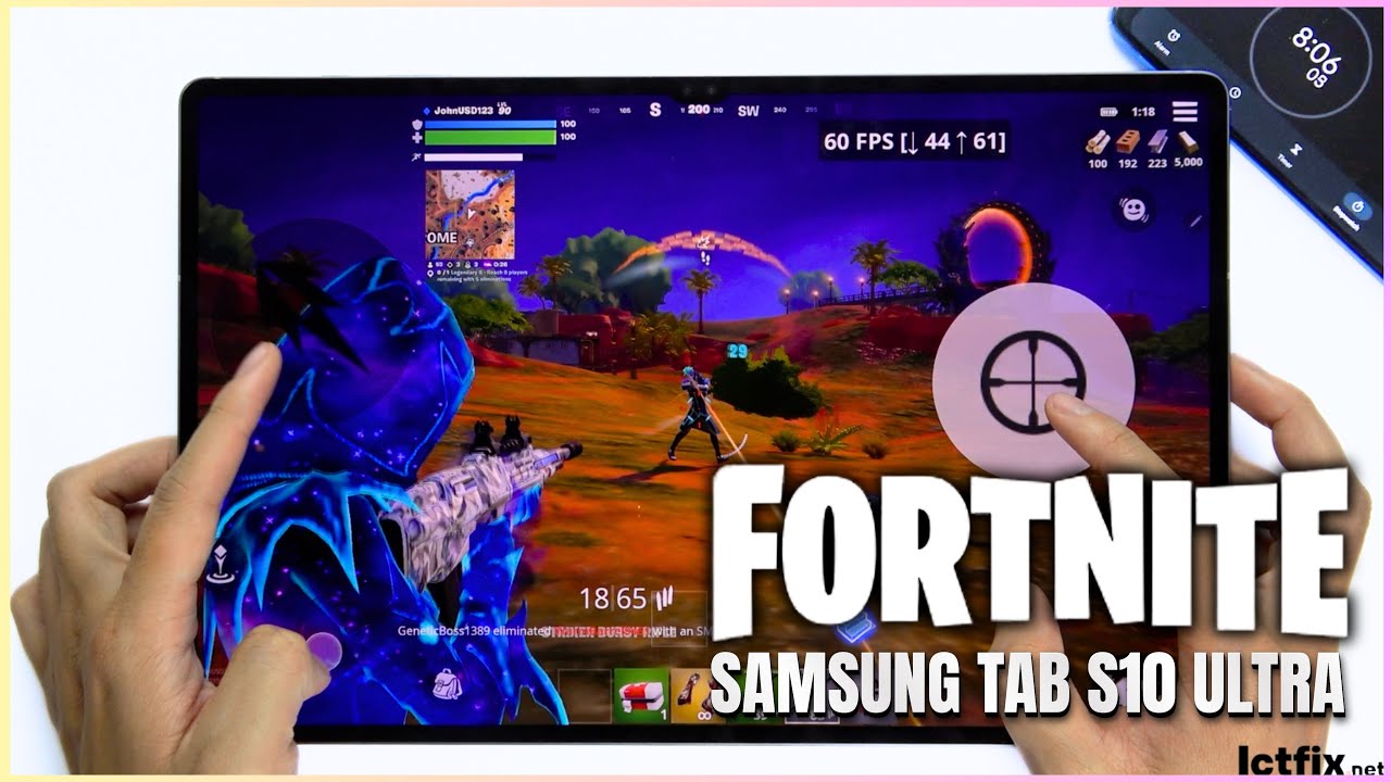 Samsung Tab S10 Ultra Fortnite Mobile Gaming test | Dimensity 9300 ...