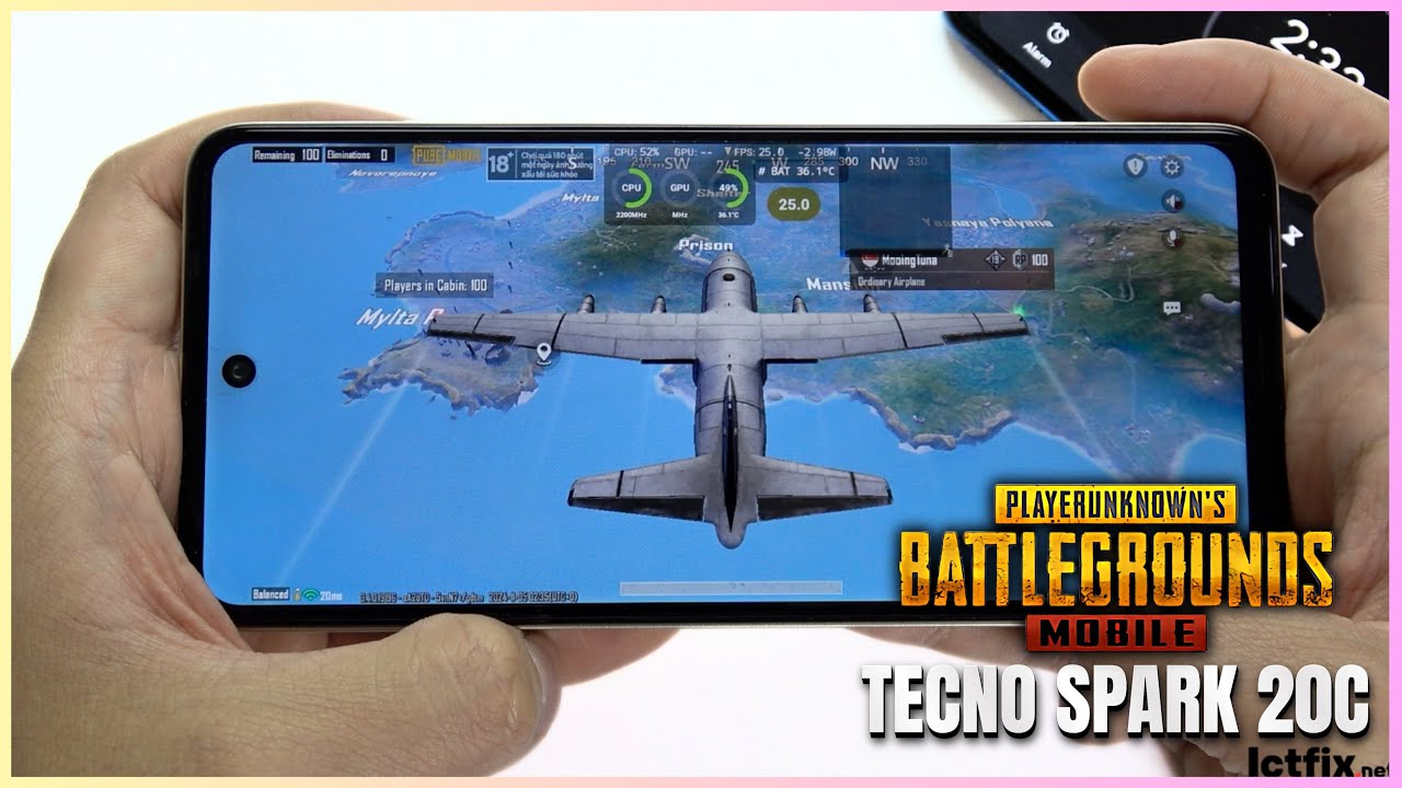 Tecno Spark 20C PUBG Mobile Gaming test | Helio G36, 90Hz Display - ICTfix