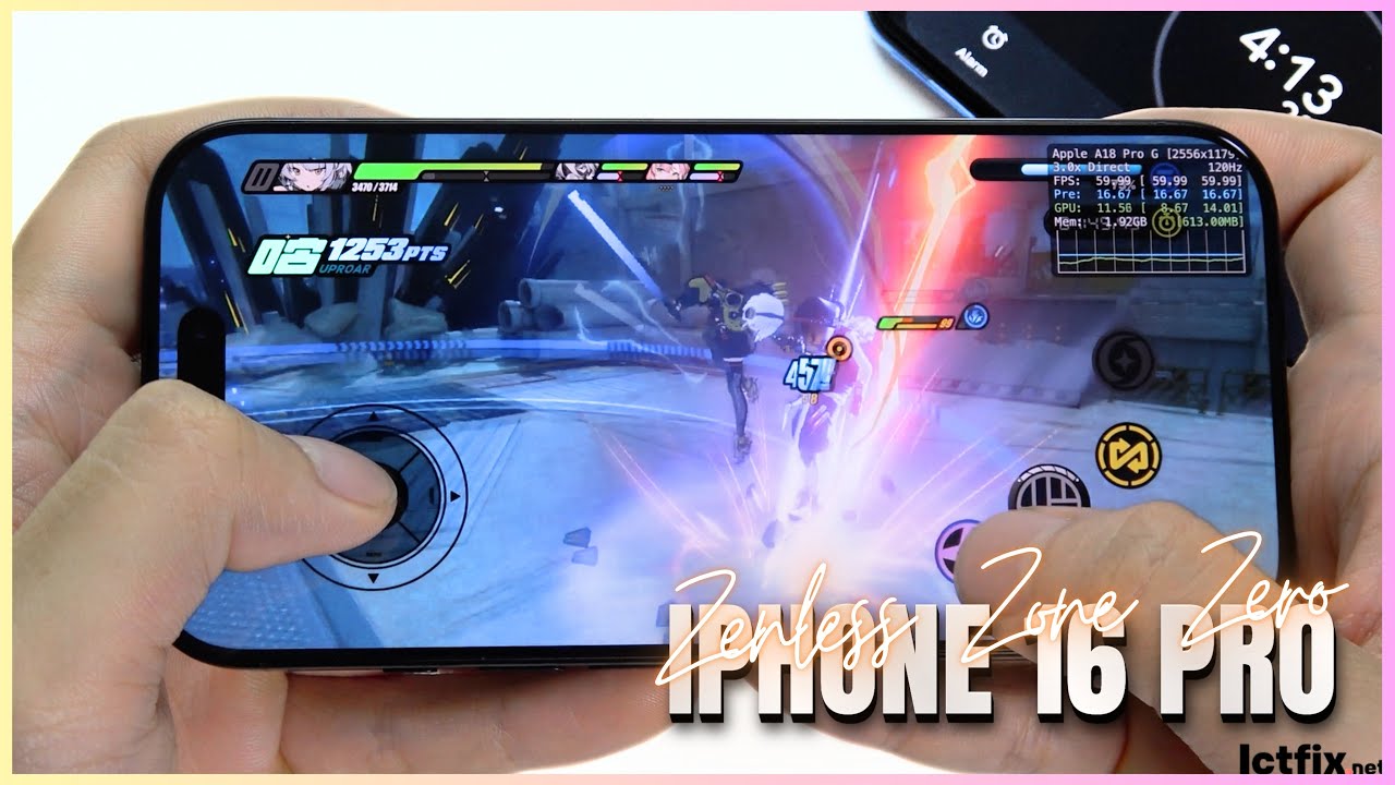 iPhone 16 Pro Zenless Zone Zero Gaming test | Apple A18 Pro, 120Hz ...