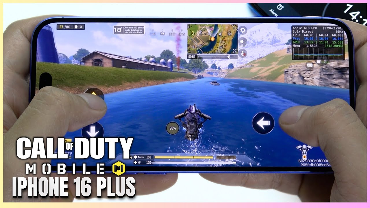 iPhone 16 Plus Call of Duty Mobile Gaming test CODM | Apple A18 - ICTfix