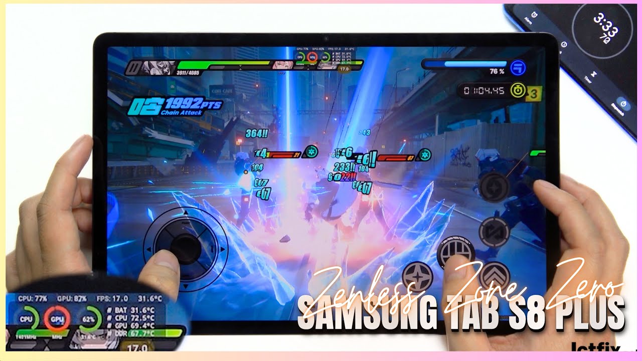 Samsung Tab S8 Plus Zenless Zone Zero Gaming test Update | Snapdragon 8 ...