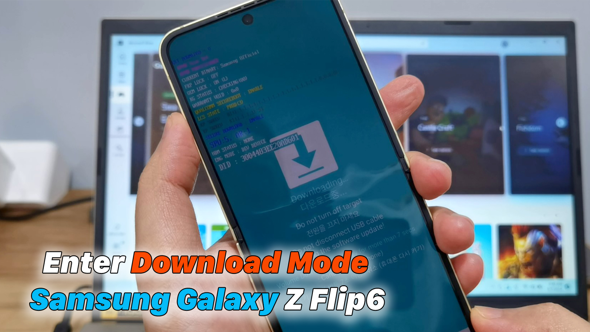 Samsung Galaxy Z Flip6 - Enter Download Mode - ICTfix