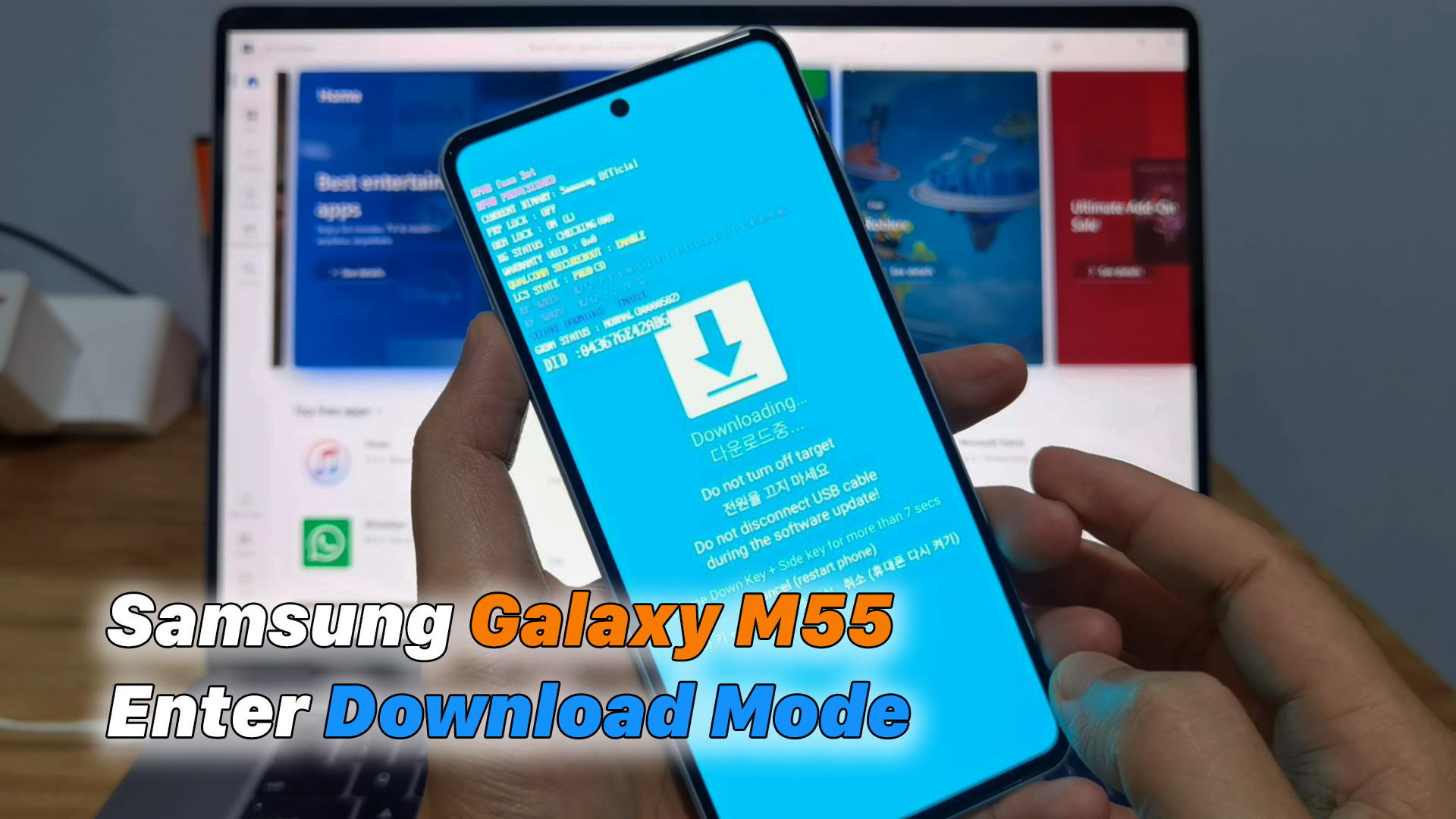 Samsung Galaxy M55 - Enter Download Mode - ICTfix