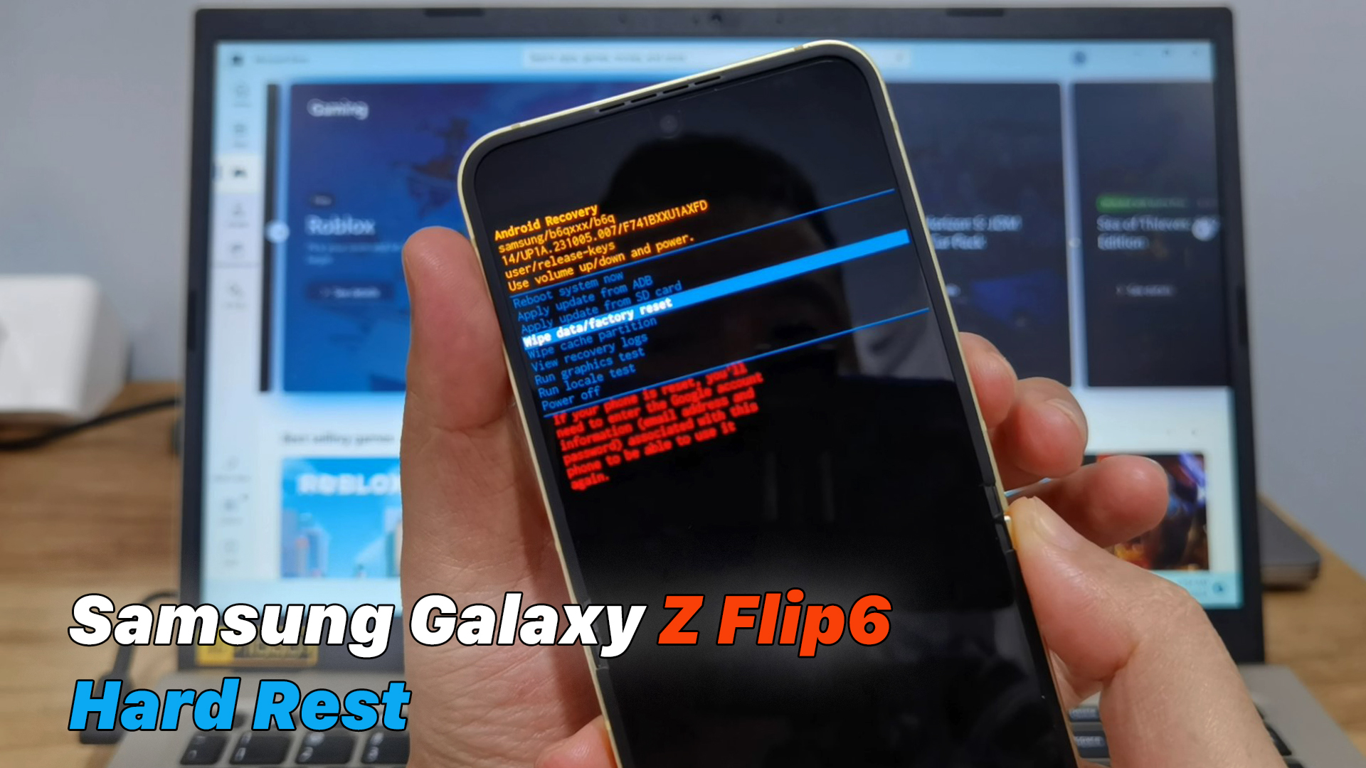Samsung Galaxy Z Flip 6 - Hard Reset - ICTfix