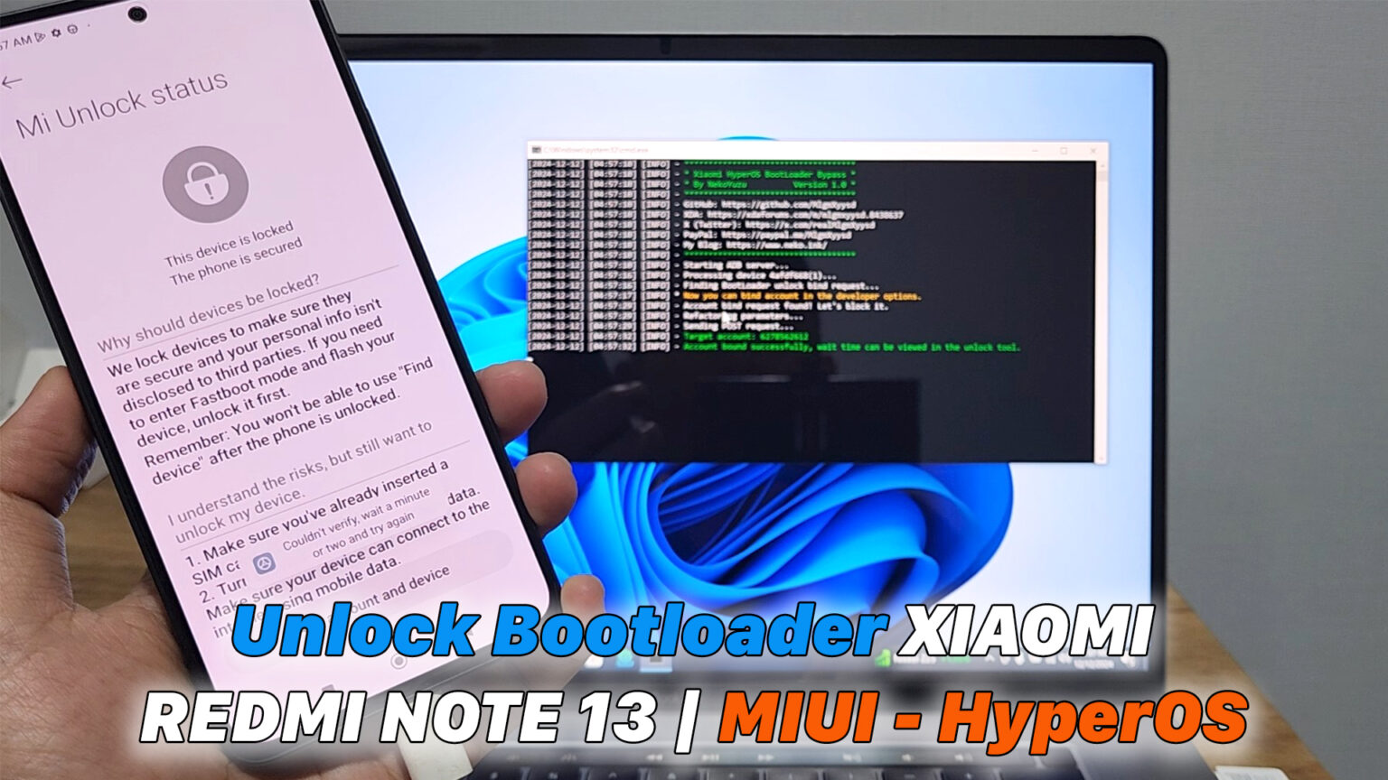 Unlock Bootloader XIAOMI REDMI NOTE 13 | MIUI - HyperOS - ICTfix