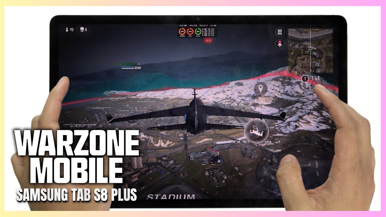 Samsung Tab S8 Plus Call of Duty Warzone Mobile Gaming test ...