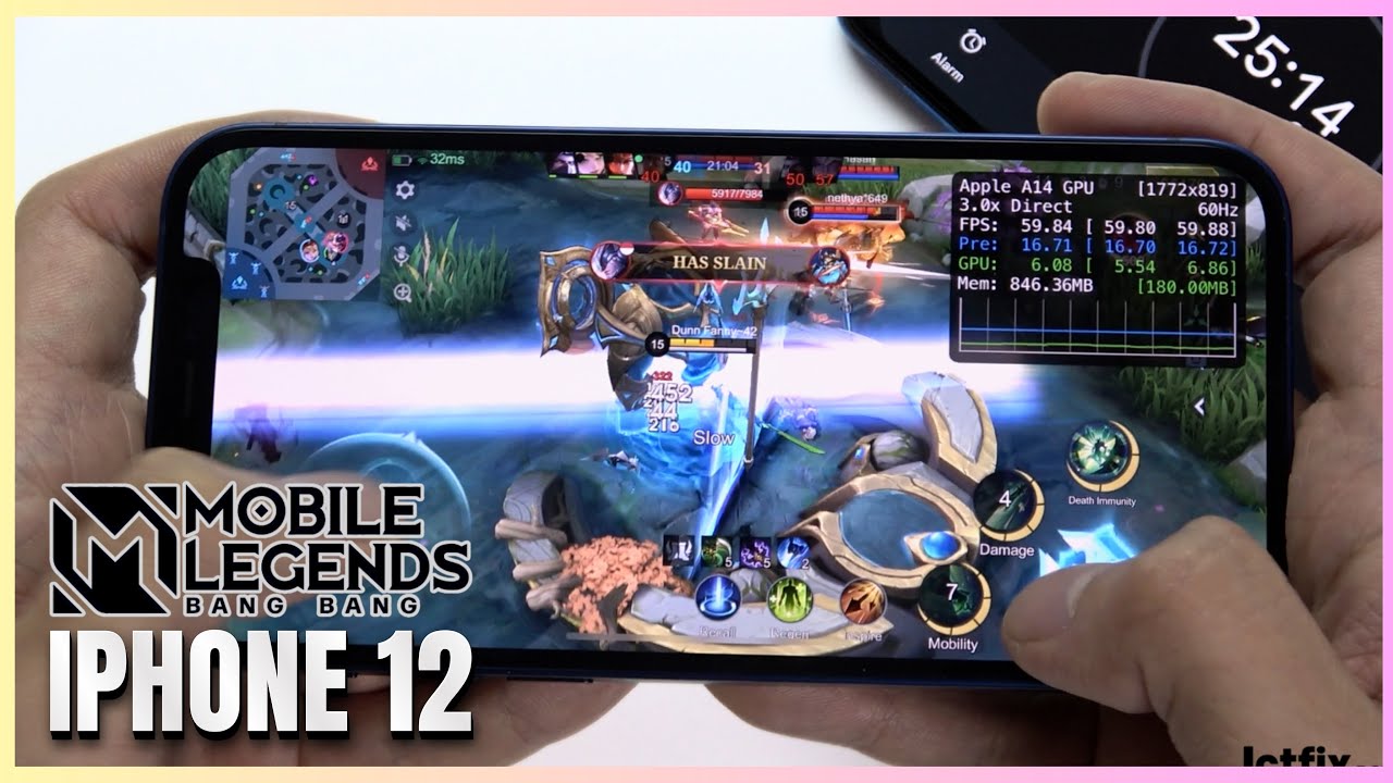 iPhone 12 Mobile Legends Gaming test MLBB Update | Apple A14 Bionic ...