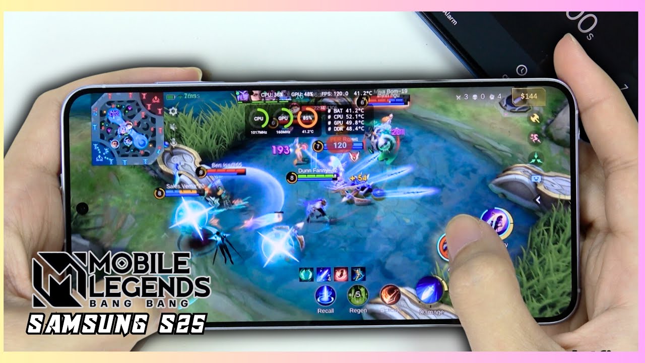 Samsung Galaxy S25 Mobile Legends Gaming test MLBB | Snapdragon 8 Elite ...