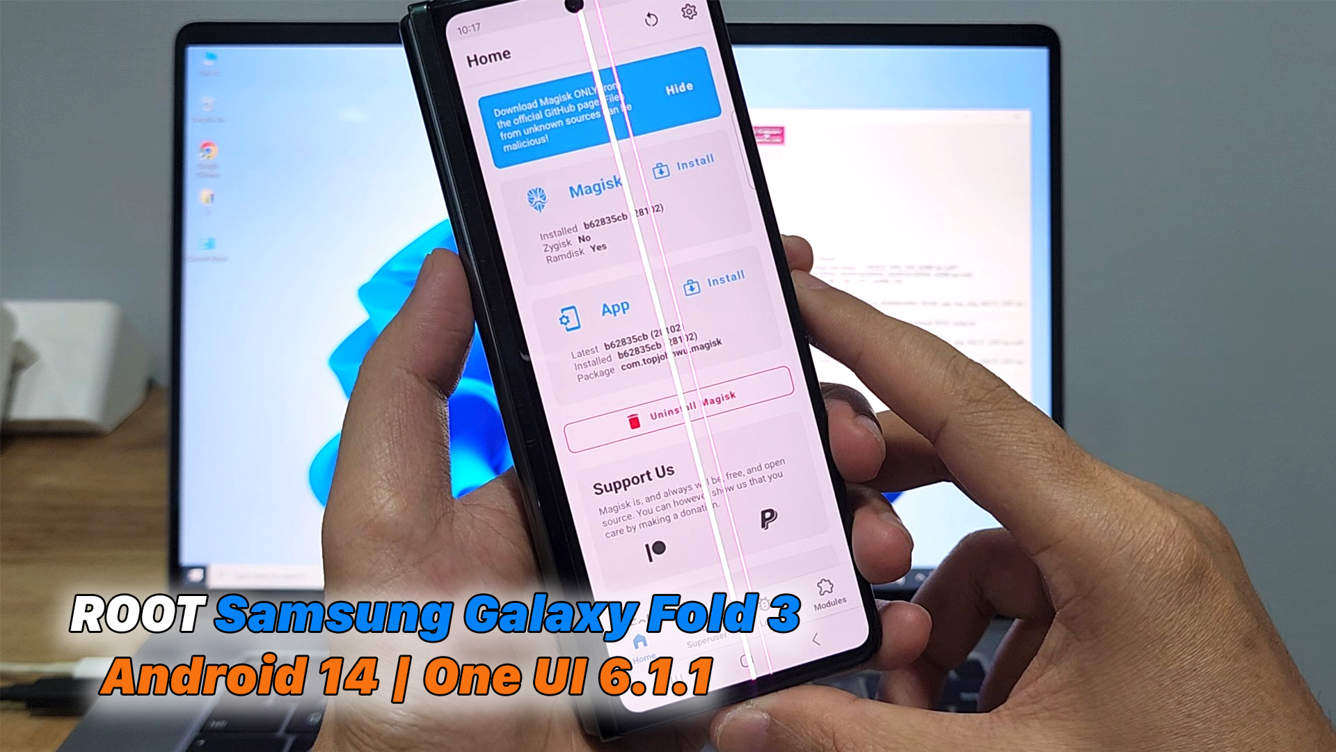 How To ROOT Samsung Galaxy Fold 3 - Android 14 | One UI 6.1.1 - ICTfix