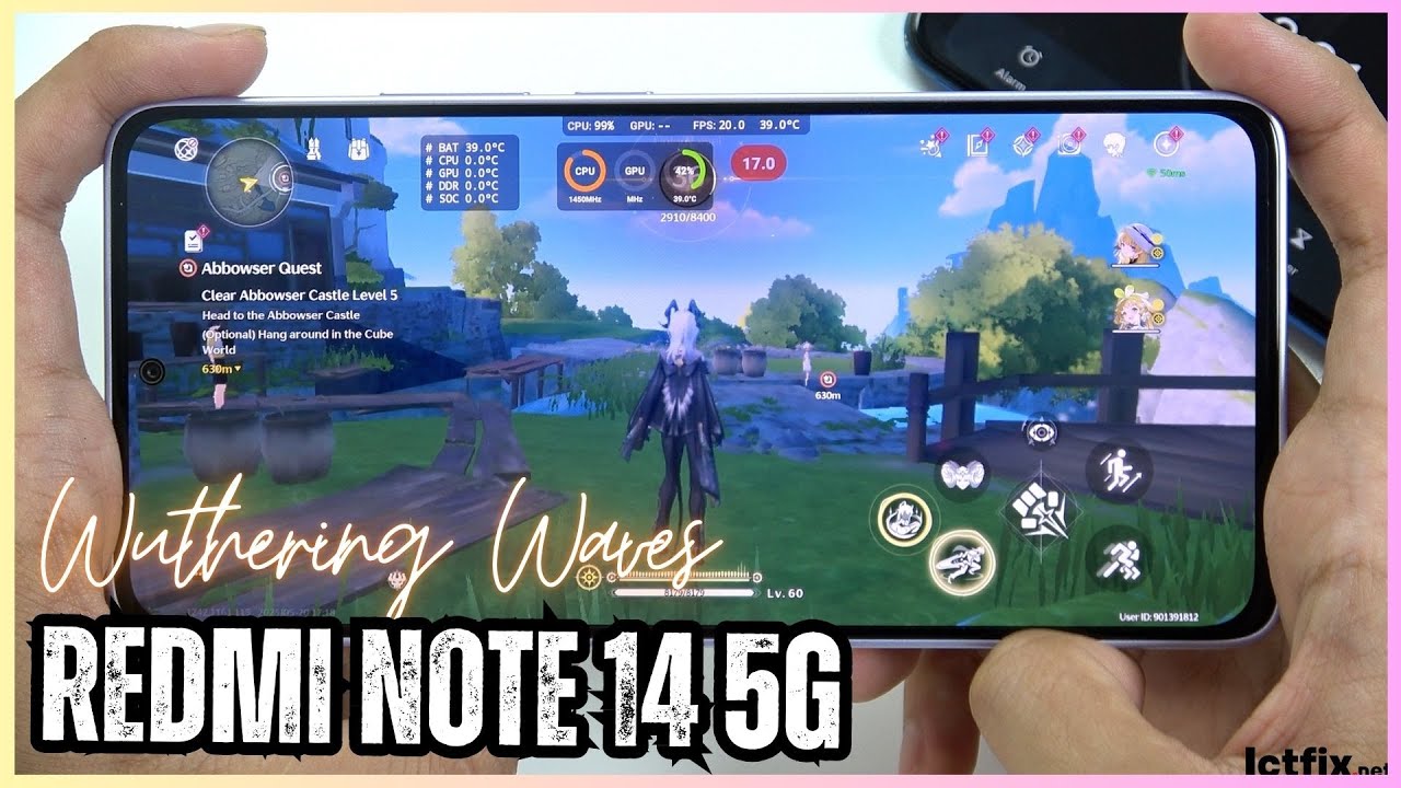 Xiaomi Redmi Note 14 5G Wuthering Waves Gaming test | Dimensity 7025 ...