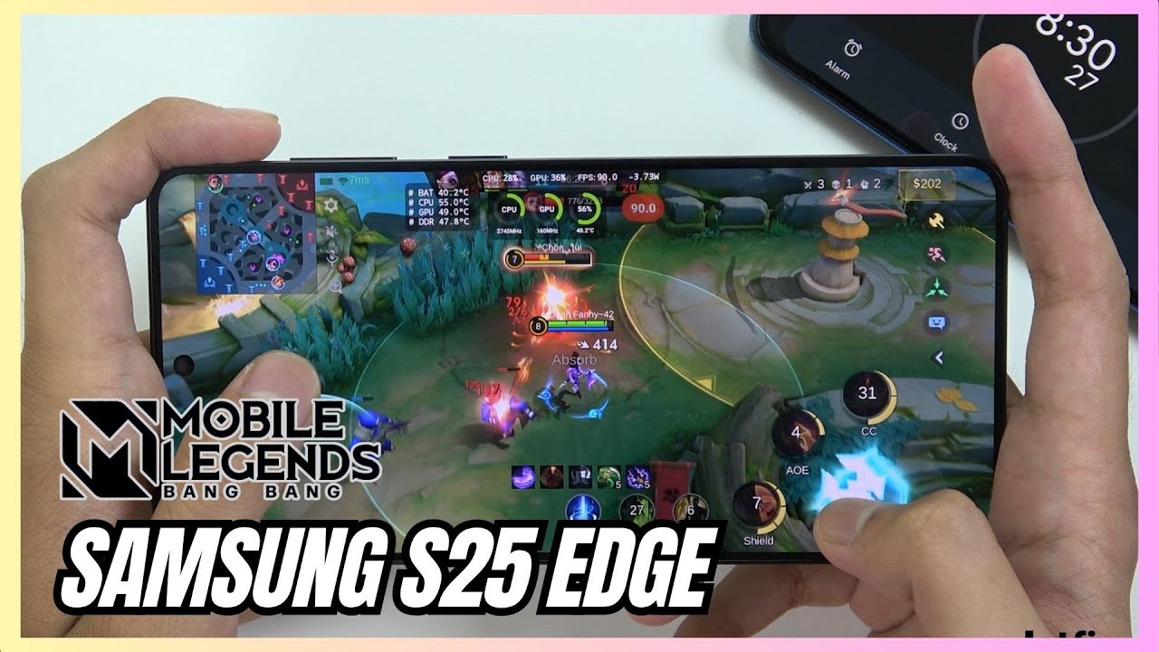Samsung Galaxy S25 Edge Mobile Legends Gaming test MLBB | Snapdragon 8 ...