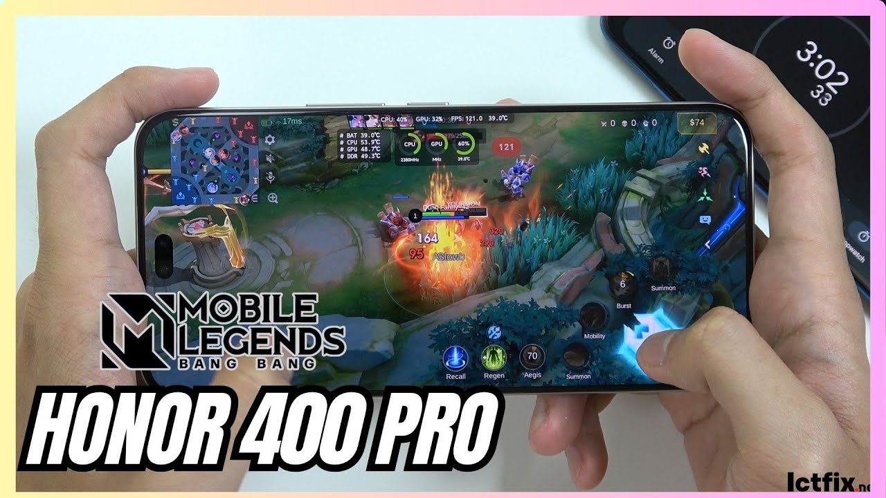 Honor 400 Pro Mobile Legends Gaming test MLBB | Snapdragon 8 Gen 3 - ICTfix