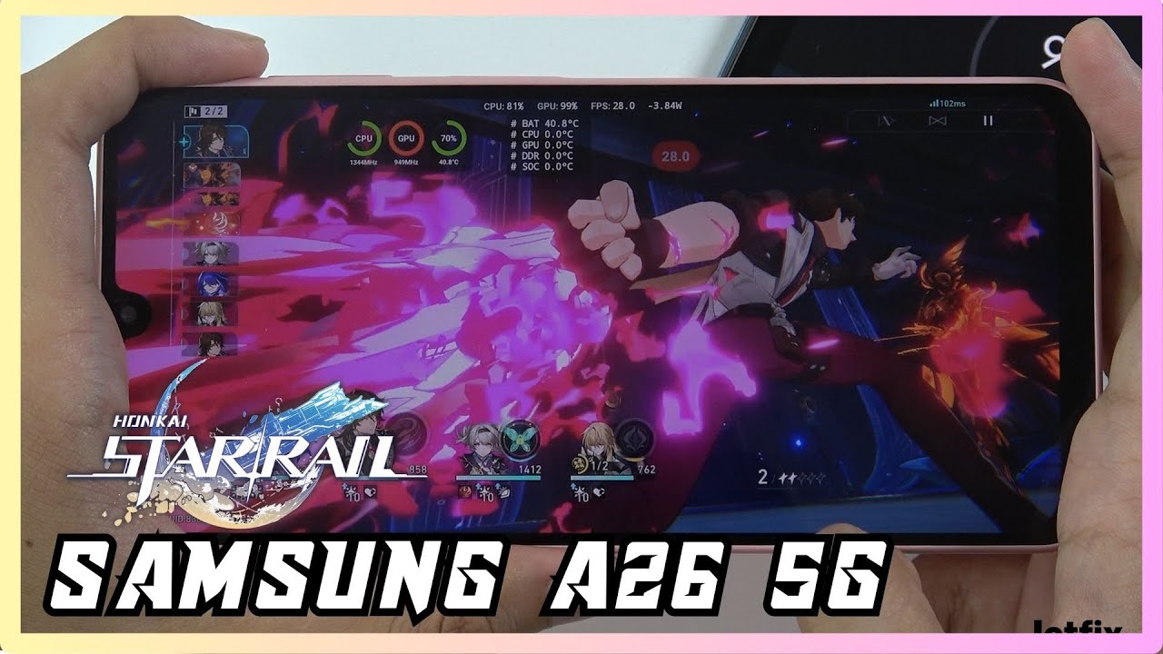 Samsung Galaxy A26 5G Honkai Star Rail Gaming test | Exynos 1380 - ICTfix
