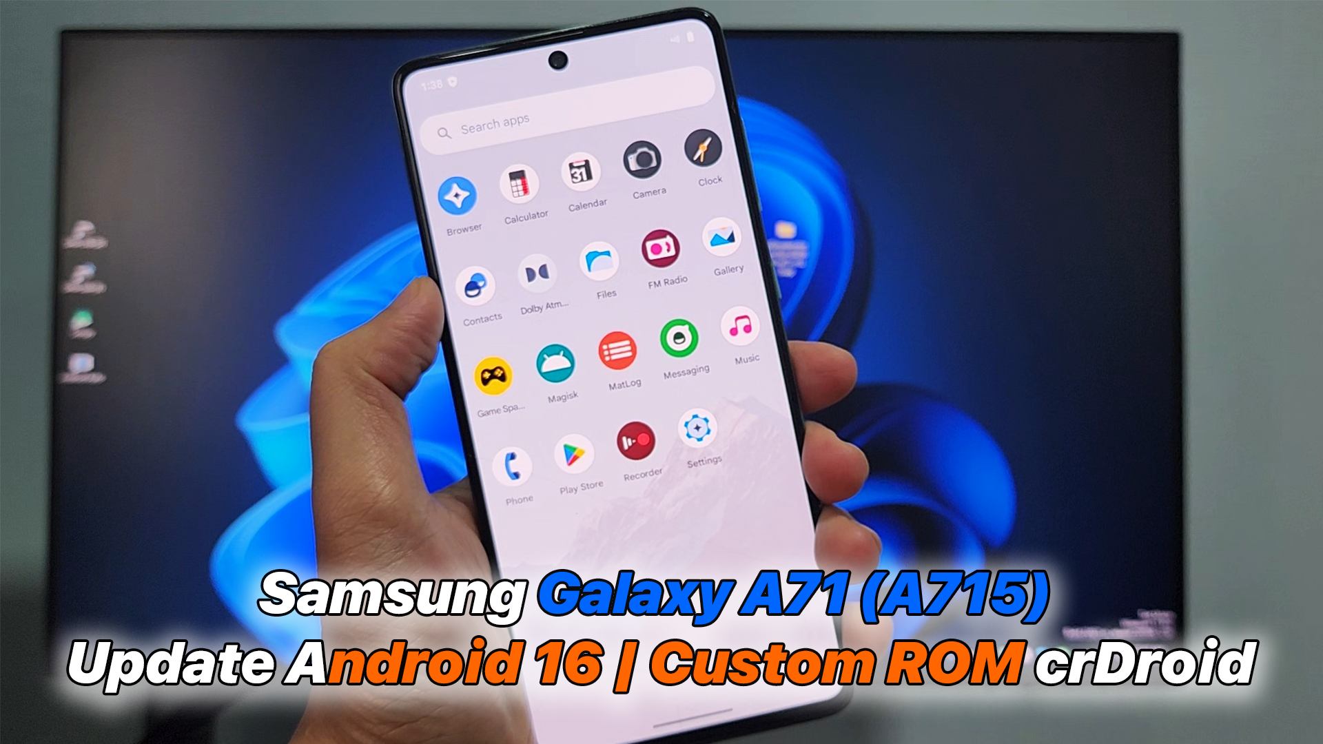 Samsung Galaxy A71 (A715) Update Android 16 | Custom ROM crDroid - ICTfix