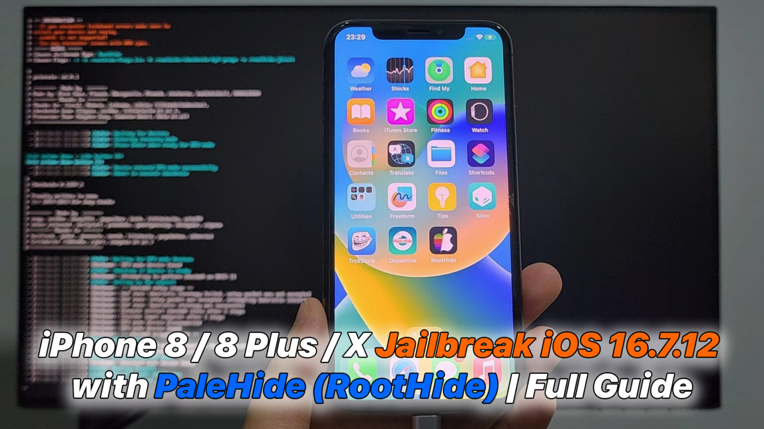 iPhone 8 / 8 Plus / X Jailbreak iOS 16.7.12 with PaleHide (RootHide ...