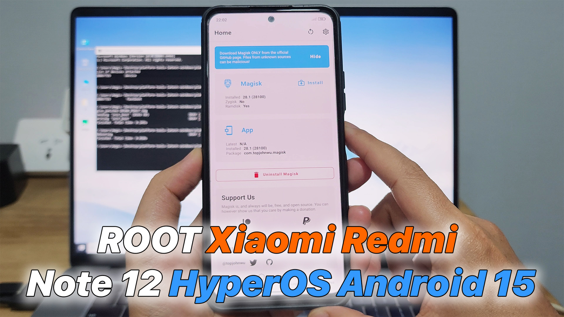 ROOT Xiaomi Redmi Note 12 HyperOS Android 15 - ICTfix