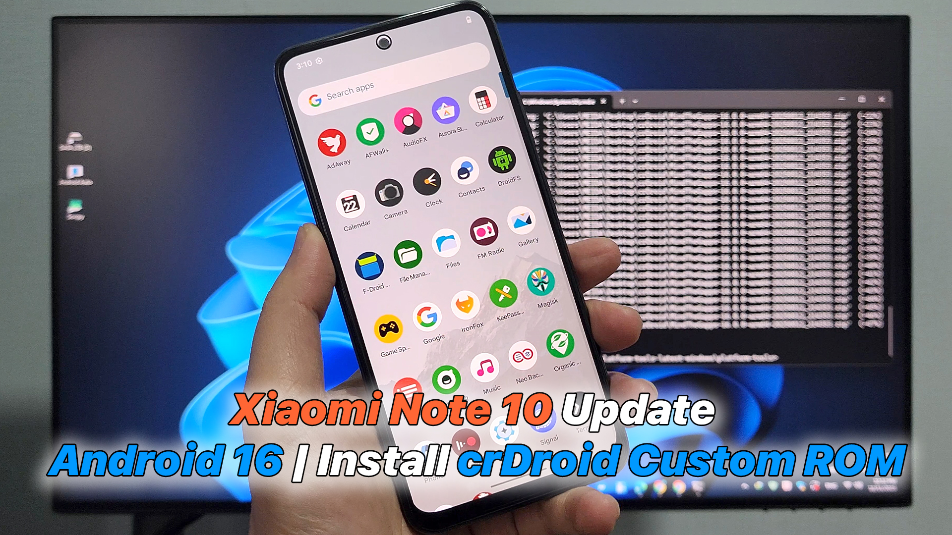 Xiaomi Note 10 Update to Android 16 | Install crDroid Custom ROM - ICTfix