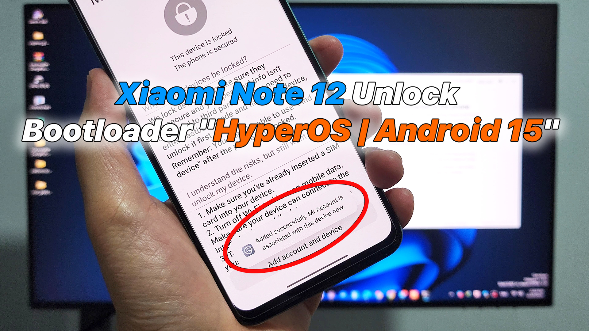 Xiaomi Note 12 Unlock Bootloader "HyperOS | Android 15" - ICTfix