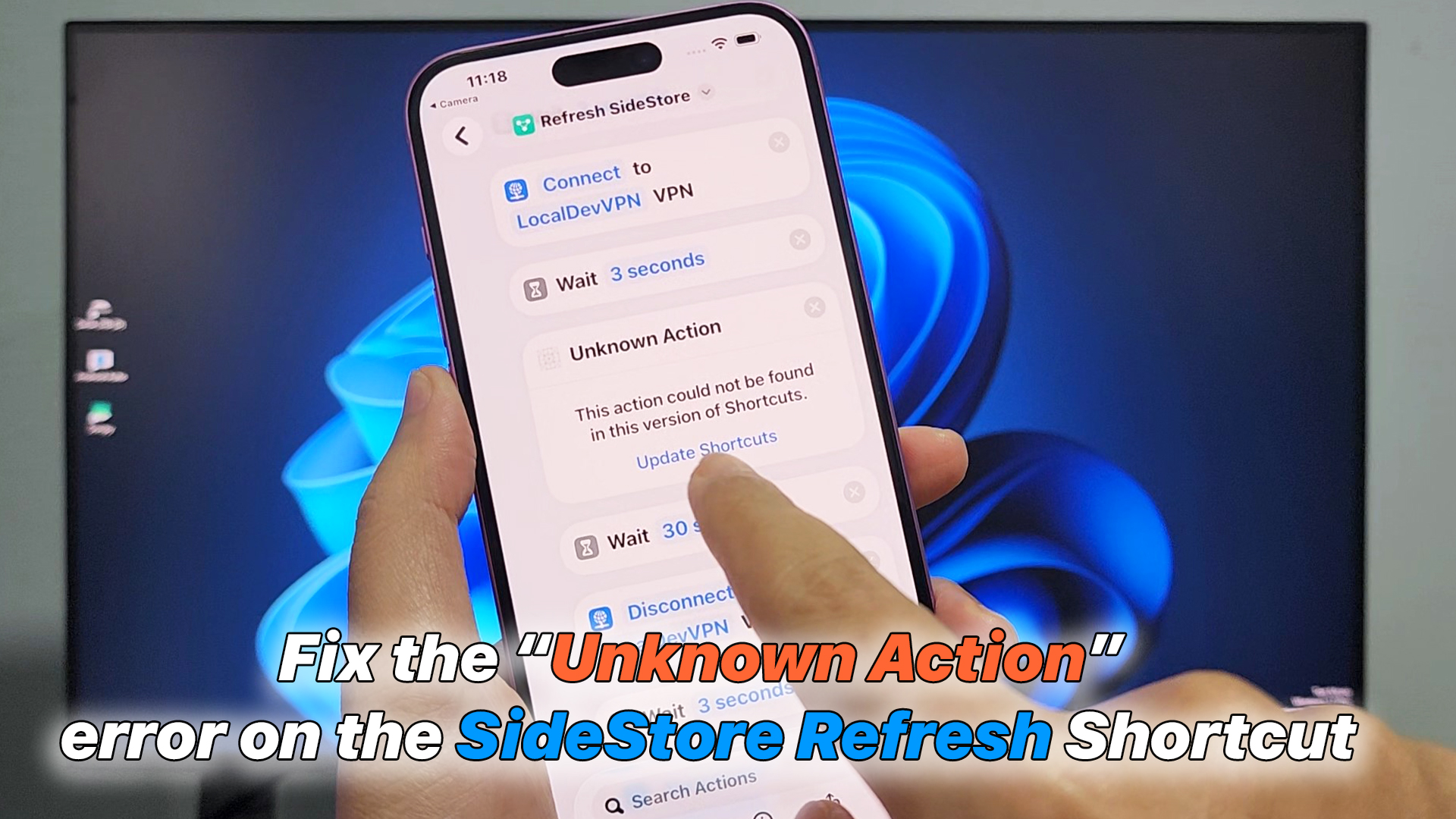 Fix the “Unknown Action” error on the SideStore Refresh Shortcut - ICTfix