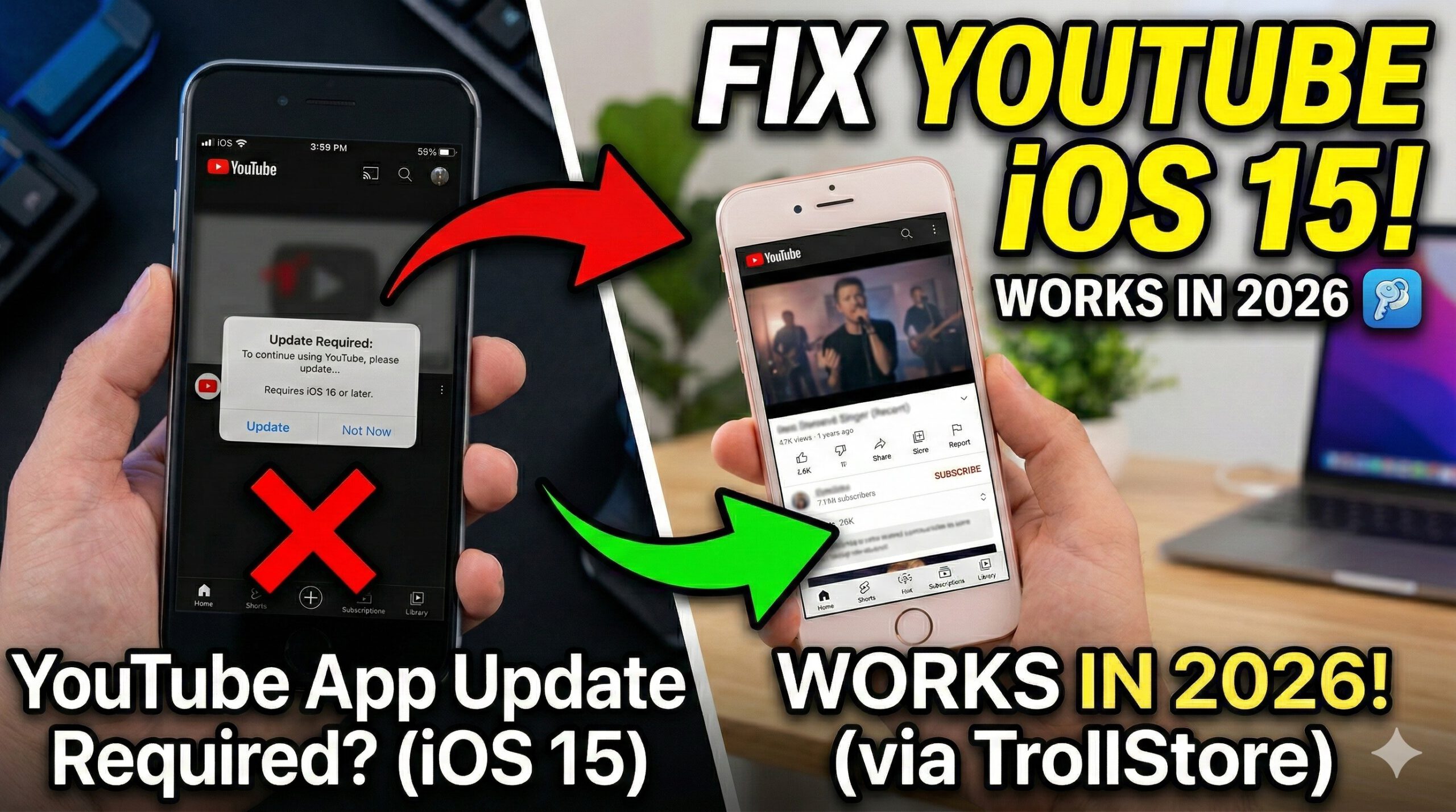 How to Fix YouTube "Update Required" on iOS 15 | iPhone 6s/6s+/7/7 ...